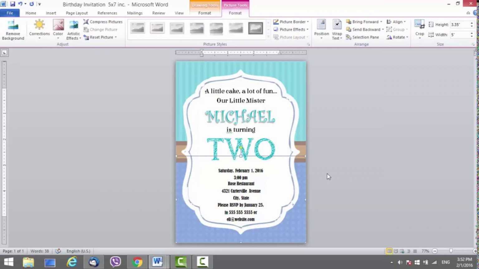 Microsoft Word Birthday Card Template - Professional Template Microsoft Word Birthday Card Template - Professional Template