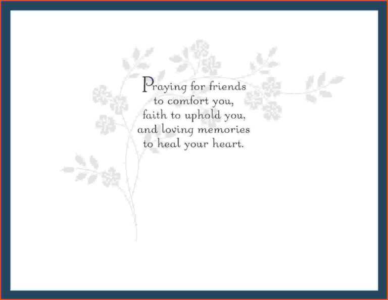 Sorry For Your Loss Card Template Professional Template